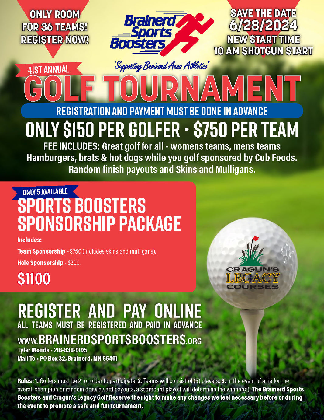 Annual Golf Tournament – Brainerd Sports Boosters