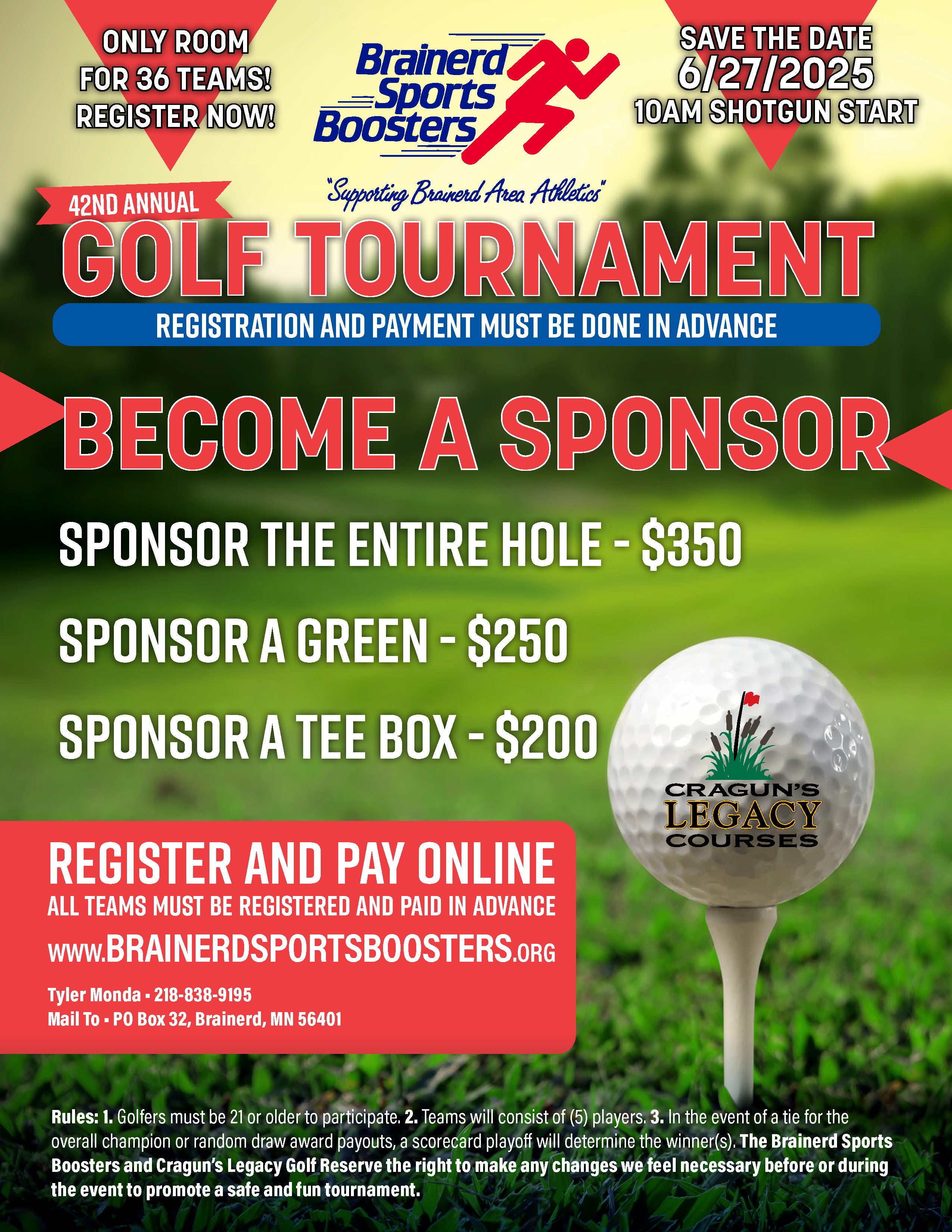 2025 42nd Annual Booster Golf Tournament - Individual Sign Up ...